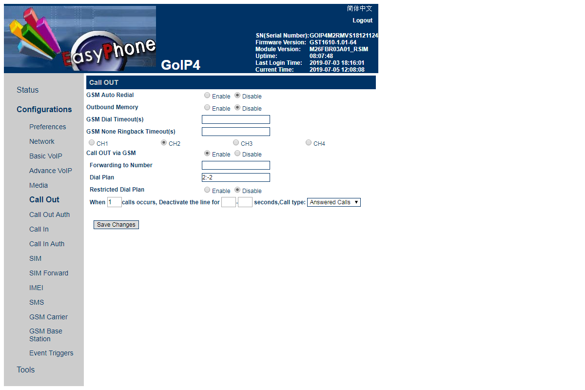 Настройка GoIP4-шлюза для работы с 4 сим-картами - Asterisk IP-телефония